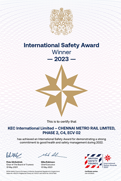 Achievements & Awards - KEC International
